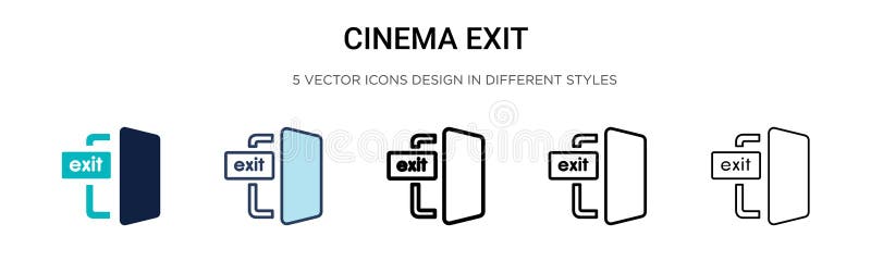 Cinema Exit Icon. Trendy Cinema Exit Logo Concept on White Background ...