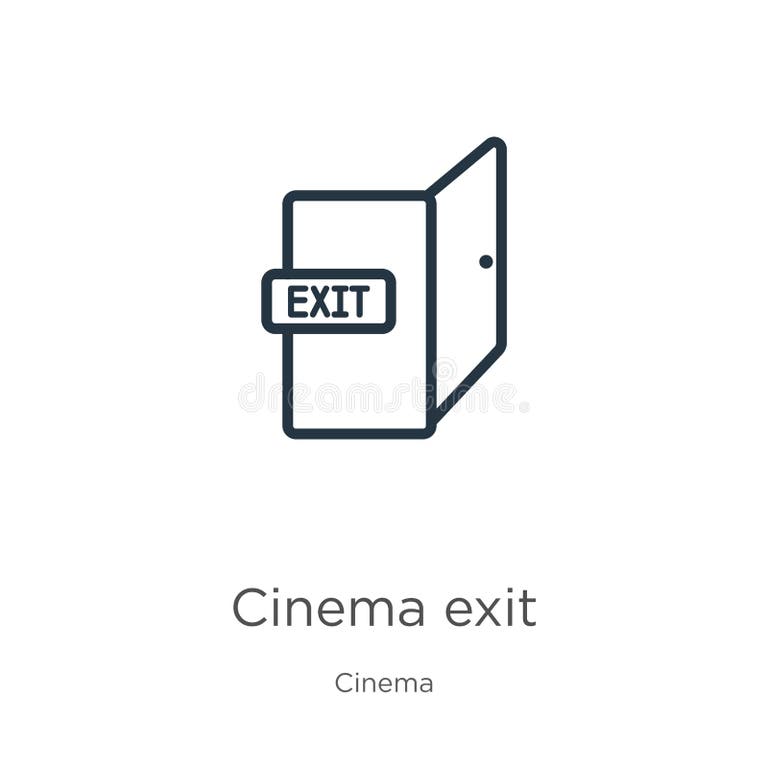 Cinema Exit Outline Icon Stock Illustrations – 125 Cinema Exit Outline ...