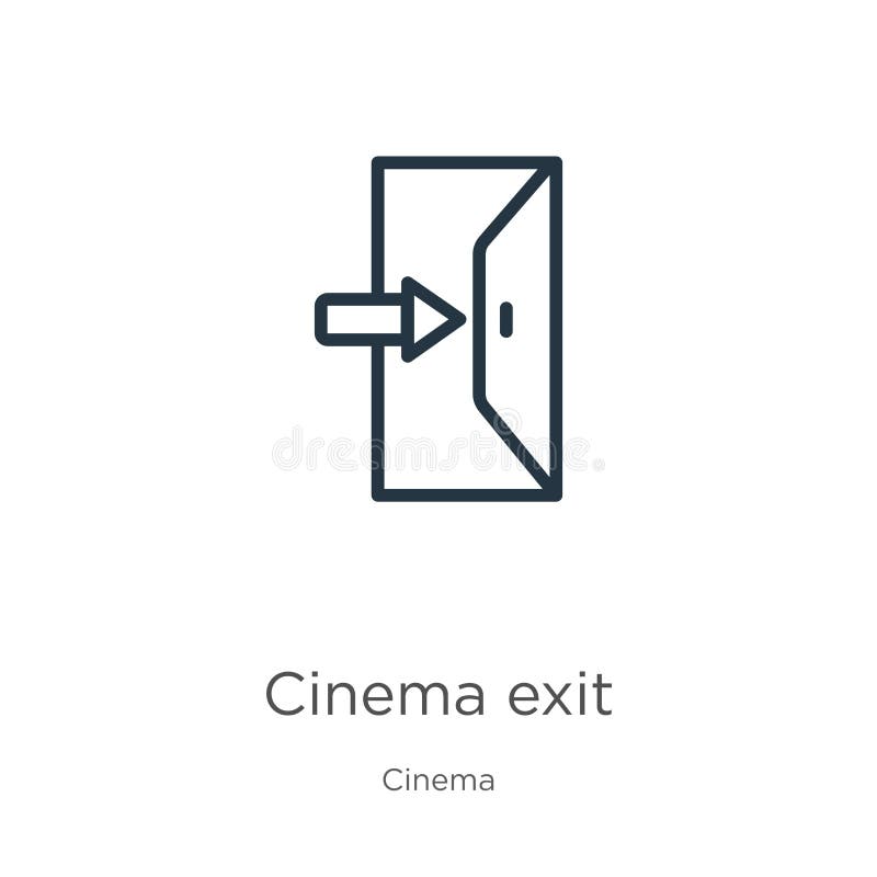 Cinema Exit Icon. Trendy Cinema Exit Logo Concept on White Background ...