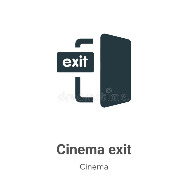 Cinema Exit Vector Icon on White Background. Flat Vector Cinema Exit ...