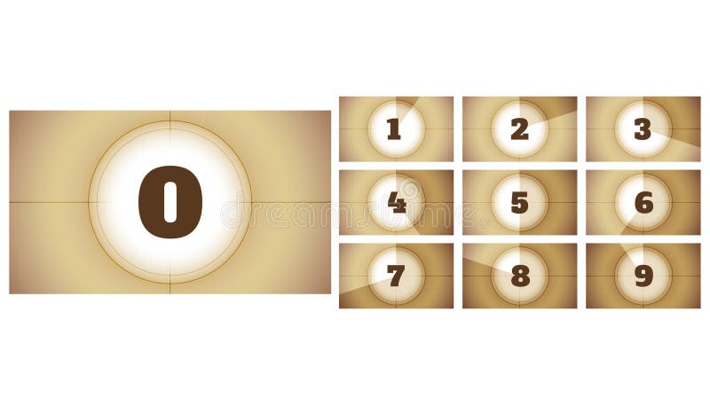 Cinema Film Movie Countdown Timer Frames Presentation Stock Vector ...