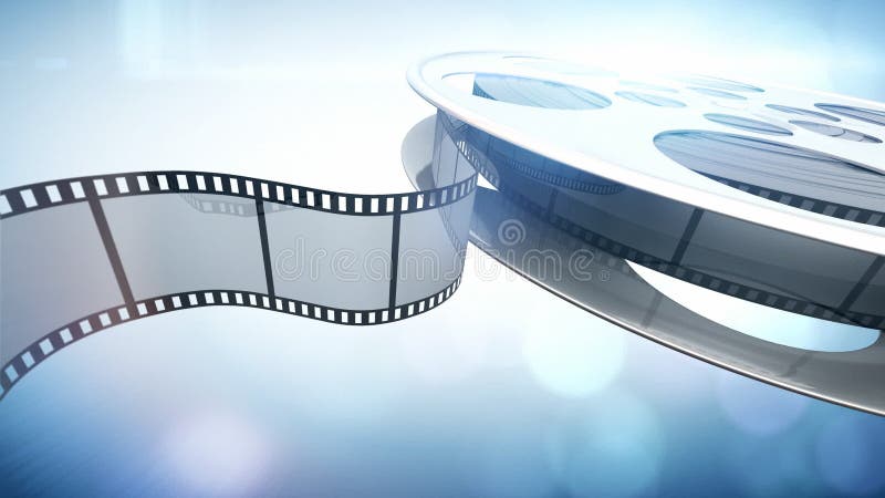Film Reel of Tape Icon Animation. 4k Animation of a Reel with a Film ...