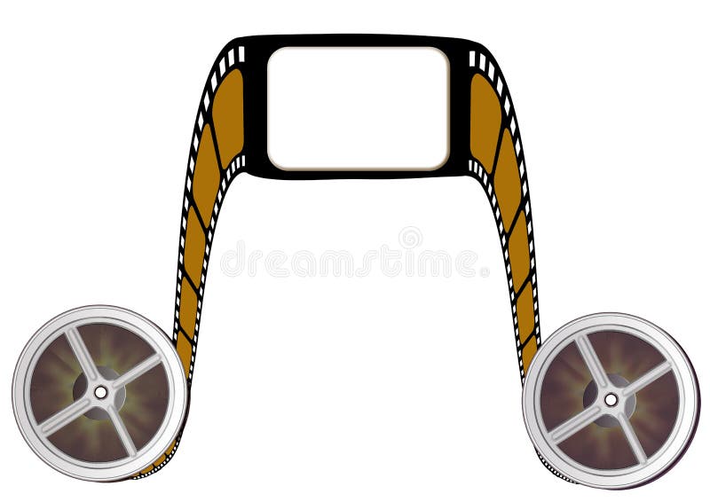 Movie film roll stock illustration. Illustration of rotate - 12772692
