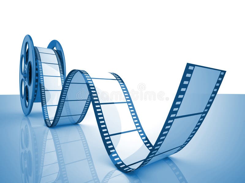 Cinema film roll stock illustration. Illustration of videomaker - 63787729