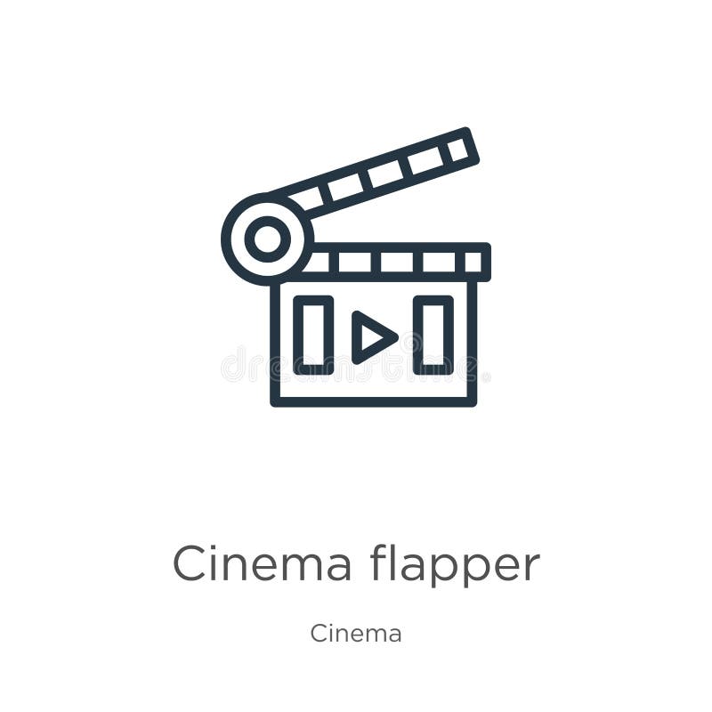 Cinema Flapper Icon. Trendy Cinema Flapper Logo Concept on White Stock ...