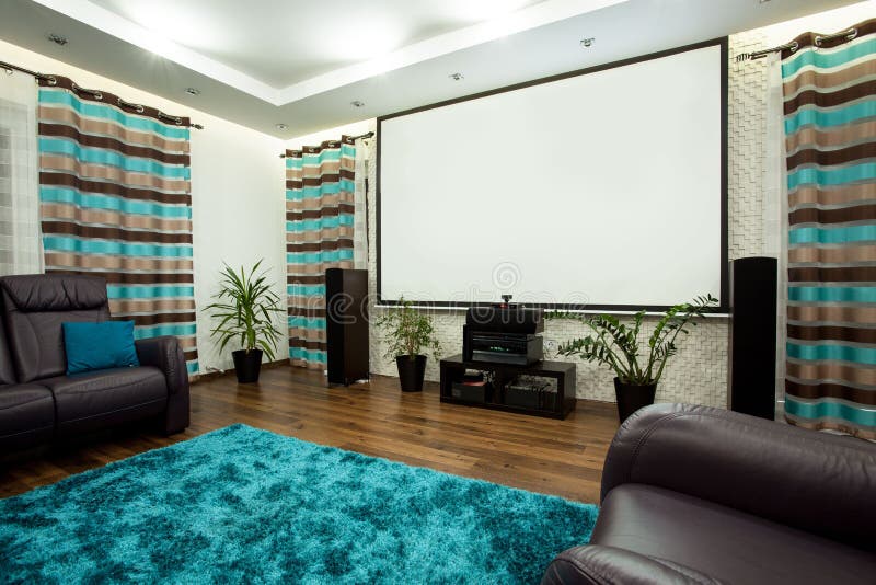 Home multimedia center stock image. Image of room, cinema - 73052351