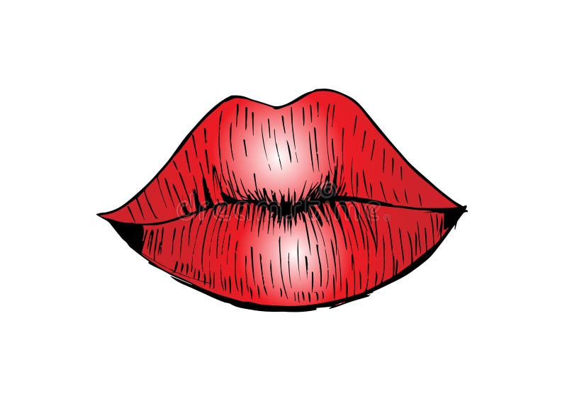 Woman Lip Mouth Kiss Stock Vector Illustration Of Adult 87969039