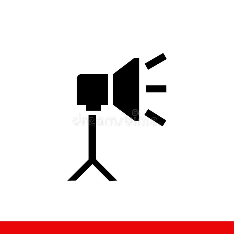 Cinema Light for Shooting, Light for Studio Vector Icon Stock Vector ...