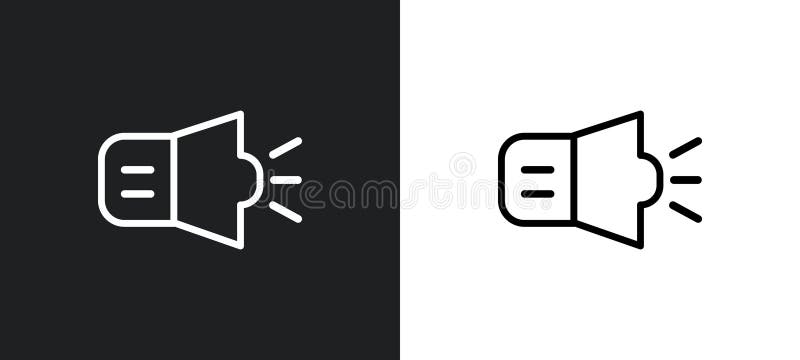 Cinema Light Source Outline Icon in White and Black Colors. Cinema ...
