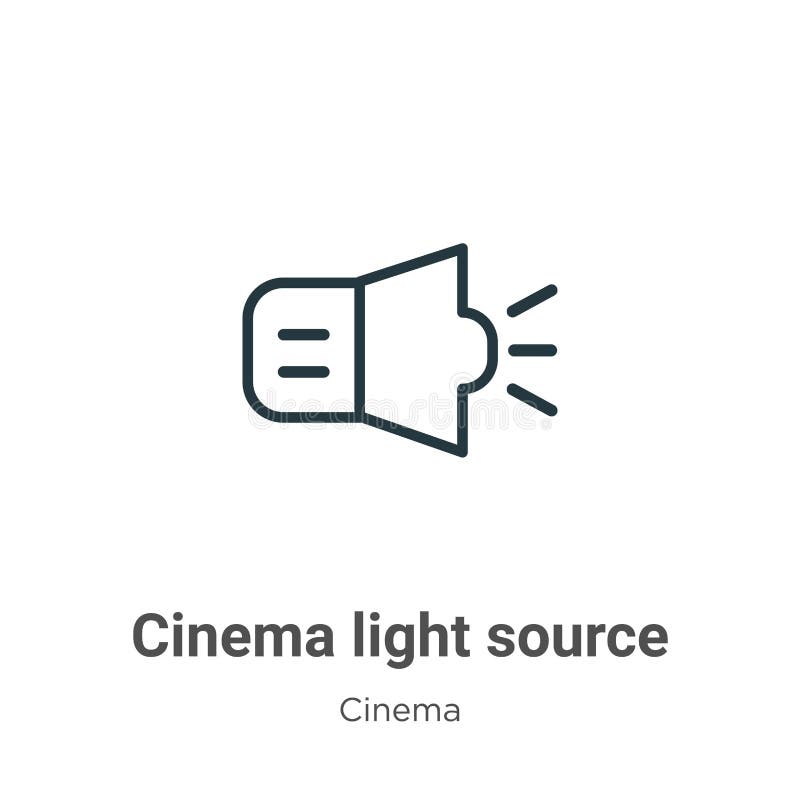 Cinema Light Source Vector Icon on White Background. Flat Vector Cinema ...