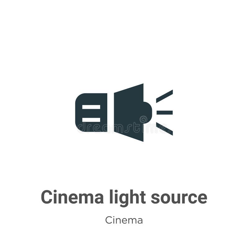 Cinema Light Source Vector Icon on White Background. Flat Vector Cinema ...