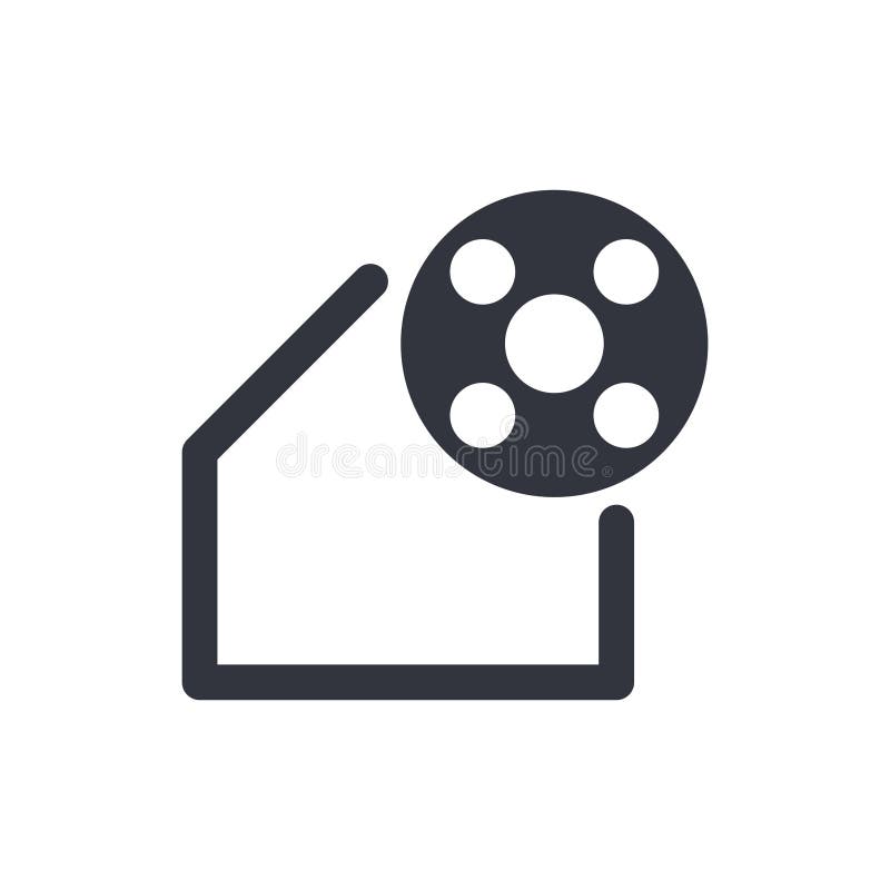 Cinema Logo Template Icon stock vector. Illustration of silhouette ...