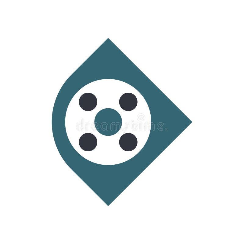 Cinema Logo Template Icon stock vector. Illustration of sign - 345476343