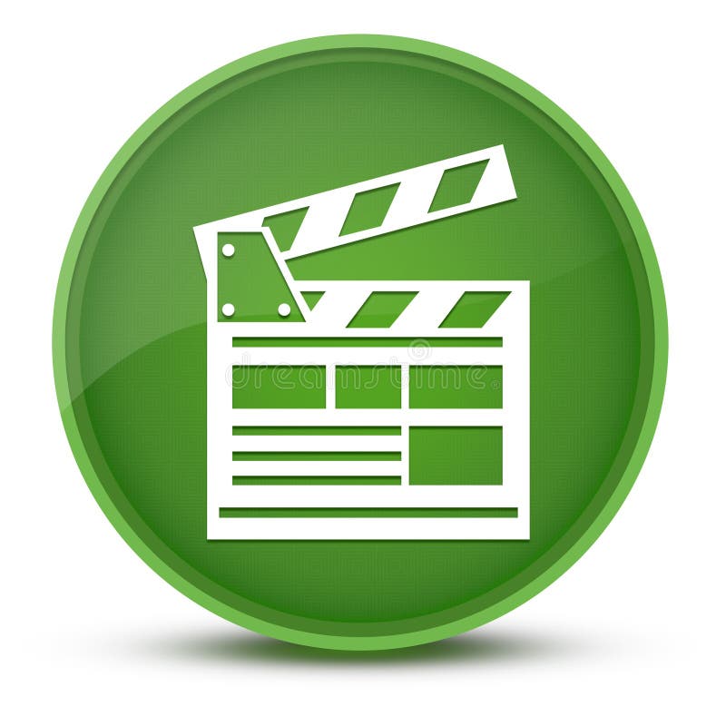 Cinema Luxurious Glossy Green Round Button Abstract Stock Illustration ...