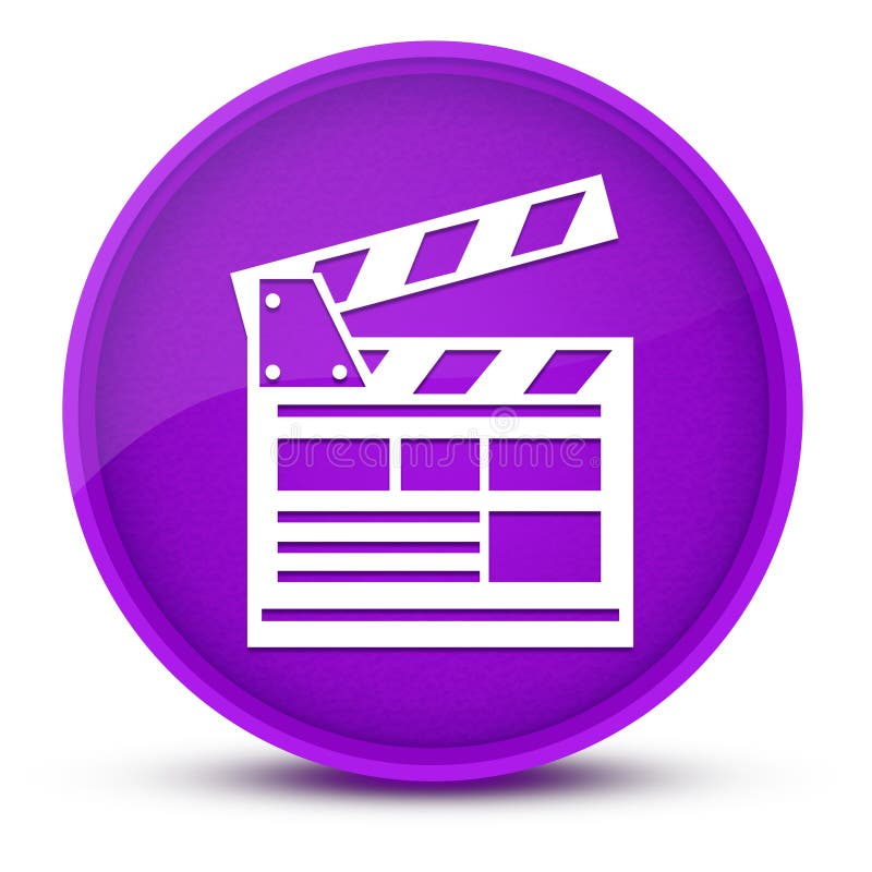 Cinema Luxurious Glossy Purple Round Button Abstract Stock Illustration ...