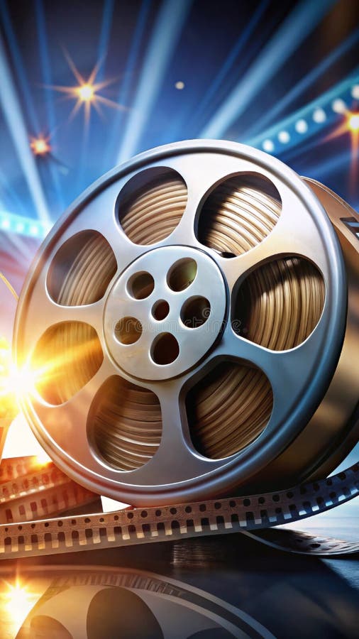 Cinema Magic a Stylized Design Featuring a Glowing. Generative AI Stock ...