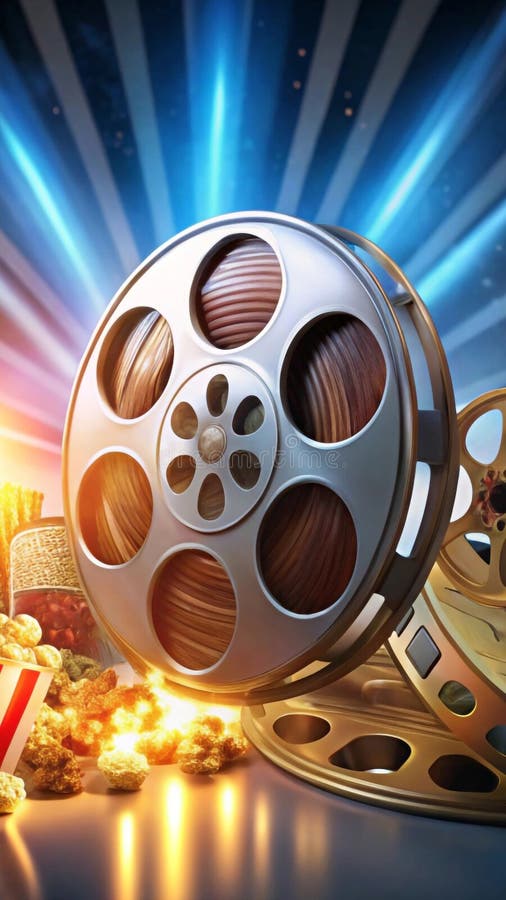 Cinema Magic a Stylized Design Featuring a Glowing. Generative AI Stock ...