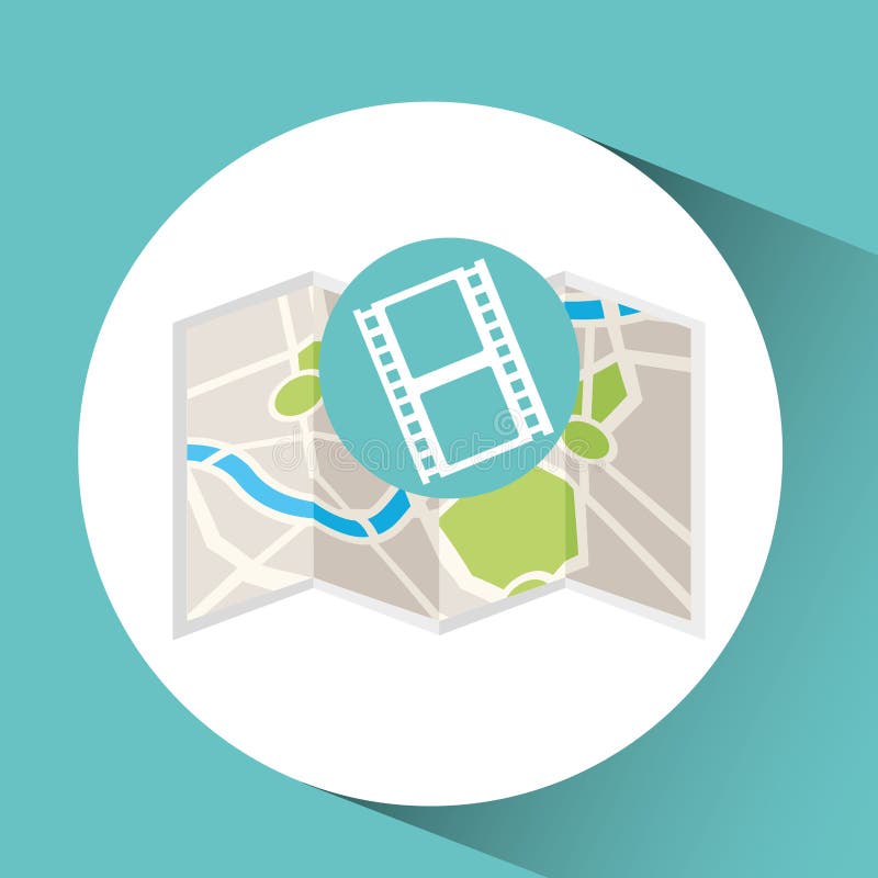 Cinema Map Pin Pointer Design Stock Vector - Illustration of cinema ...