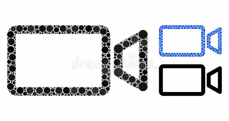 Cinema Mosaic Icon of Circles Stock Illustration - Illustration of ...