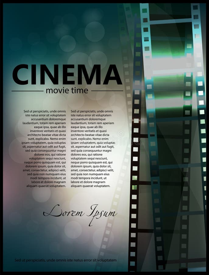 Movie Premiere Mini Promo Poster Templates Set Isolated Vector Stock ...