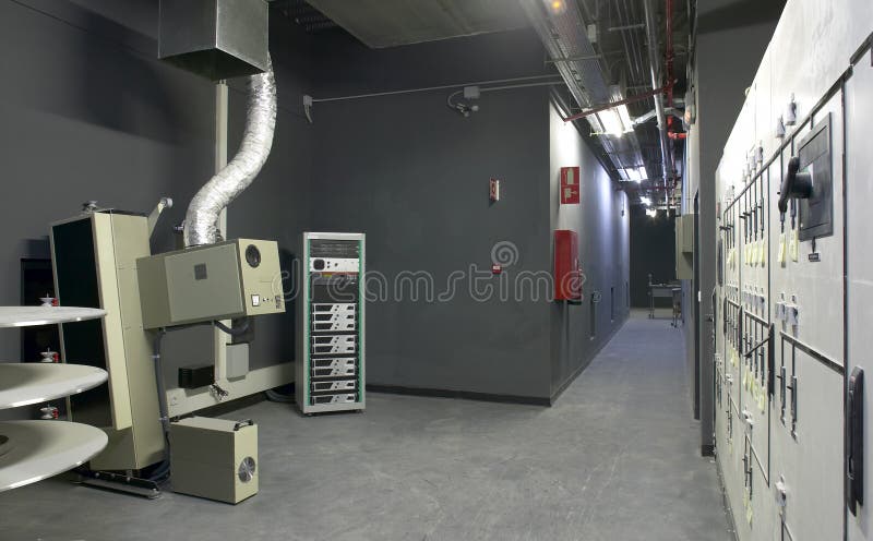 Cinema Projection Room with Equipment. Stock Photo - Image of equipment ...
