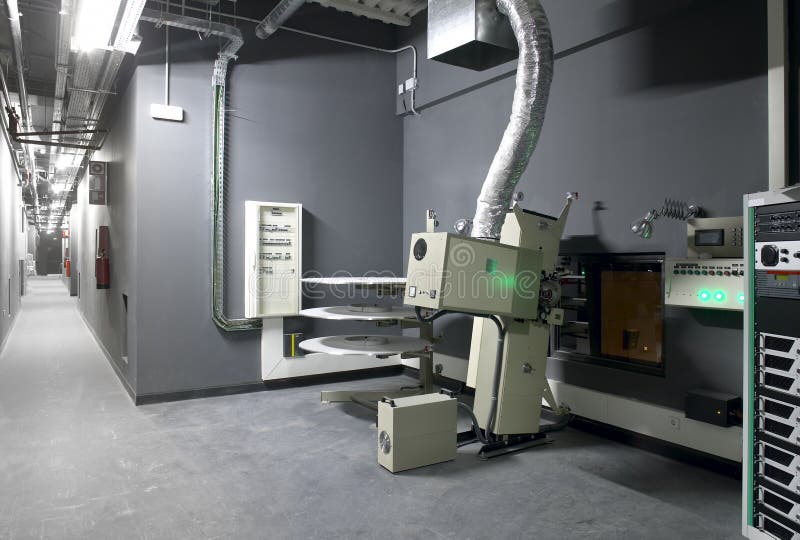 Cinema Projector Room with Equipment Stock Image - Image of show ...