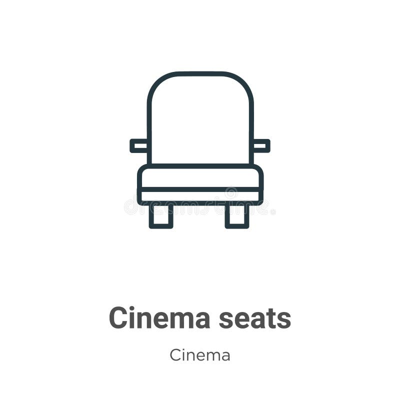 Cinema Seats Vector Icon on White Background. Flat Vector Cinema Seats Icon Symbol Sign from ...