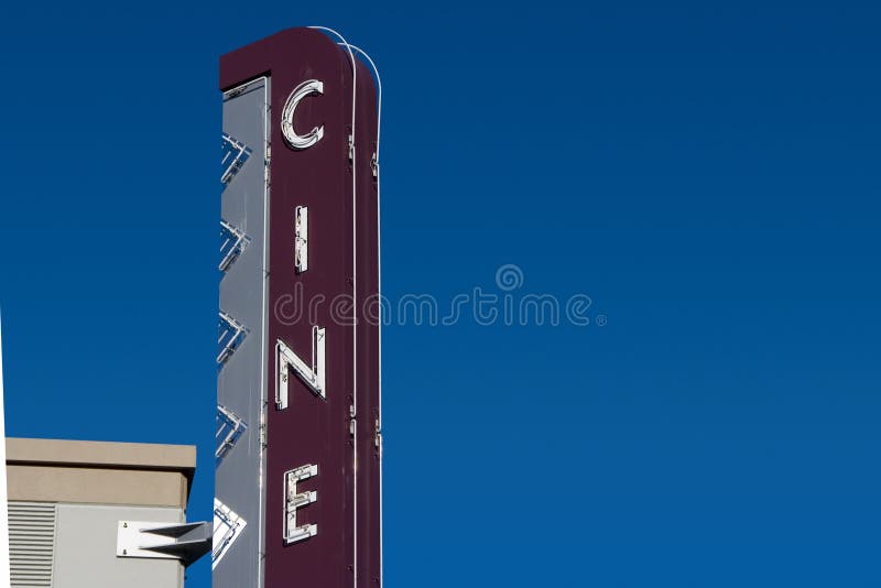 Cinema Sign 1 stock image. Image of leisure, screen, film - 733225