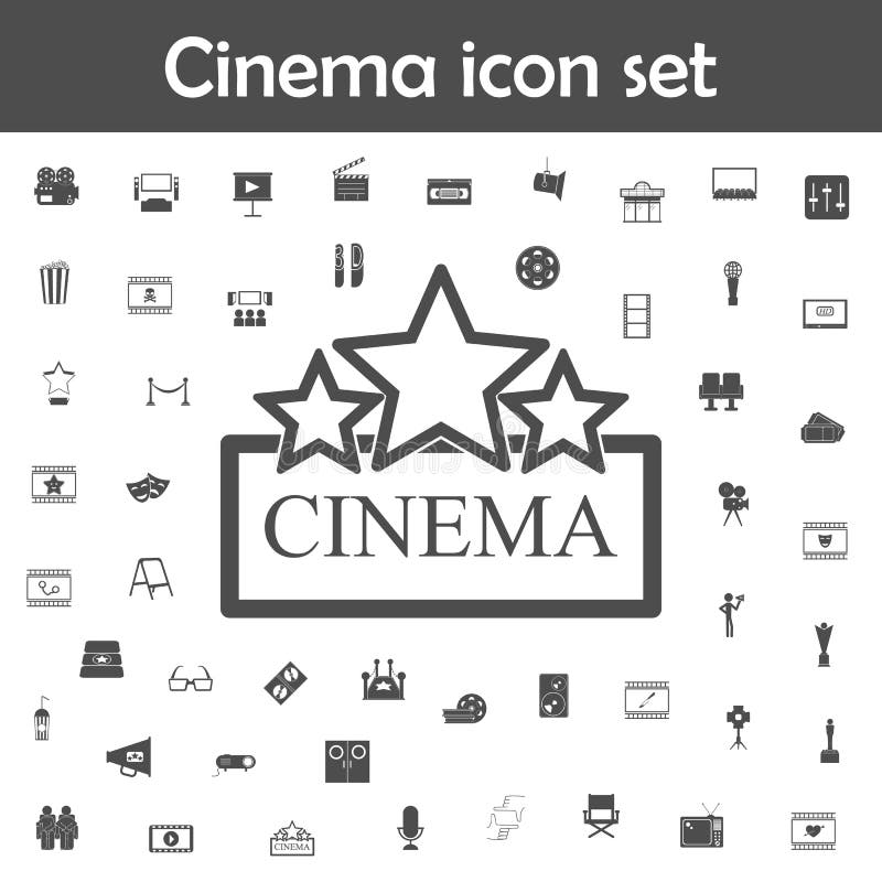 Cinema Sign Icon. Cinema Icons Universal Set for Web and Mobile Stock ...