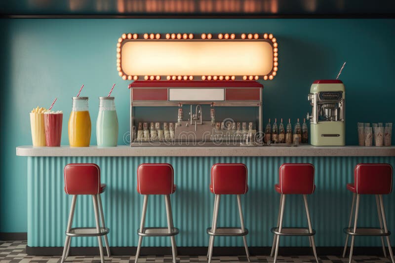 Cinema Snack Bar with Popcorn and Soft Drinks. AI Generated Stock ...