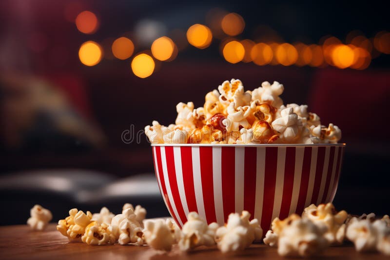 Cinema Snacks Movie Night Party Fun Stock Illustration - Illustration ...