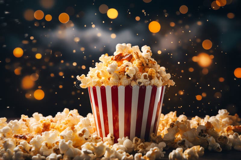 Cinema Snacks Movie Night Party Fun Stock Illustration - Illustration ...