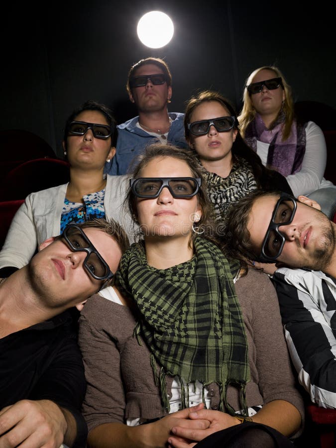 Cinema Spectators with 3d Glasses Stock Photo - Image of spectators ...