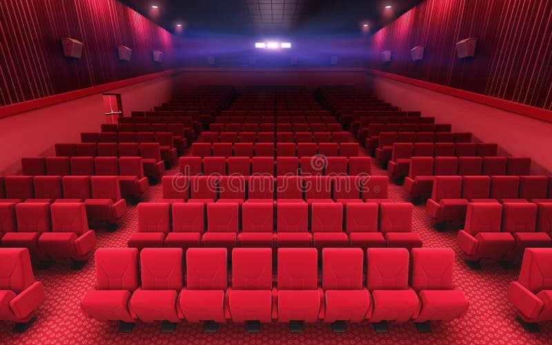 Cinema stage seats stock illustration. Illustration of lighting - 33707537