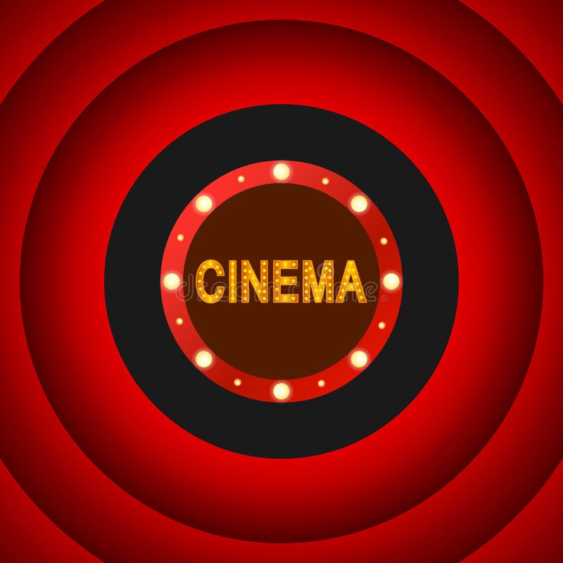 Cinema Symbol Design. Cinematography Concept. Colored Vector Ill Stock ...