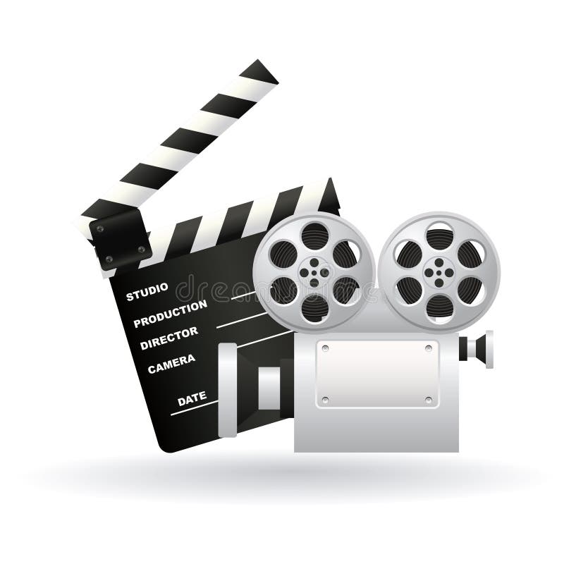 Cinema symbols stock vector. Illustration of promotional - 34828751