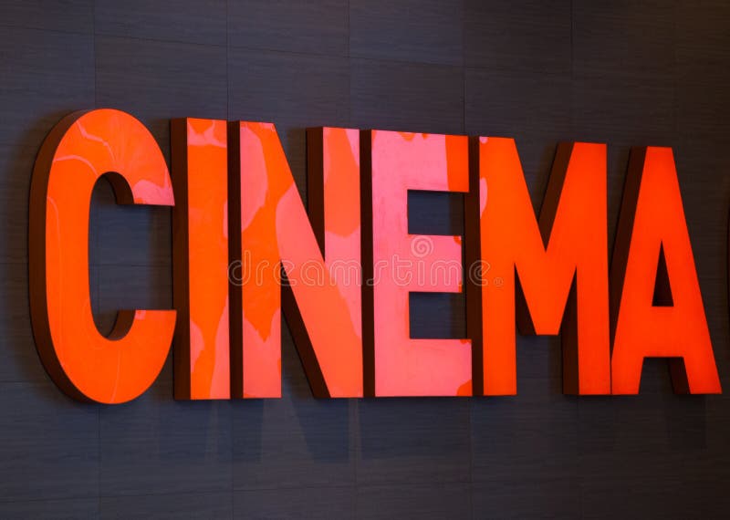 Cinema text stock photo. Image of hall, people, screen - 32592824