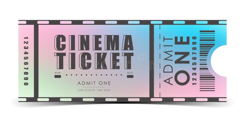 Cinema Ticket Design. Modern Ticket Card Template. Vector. Stock Vector ...