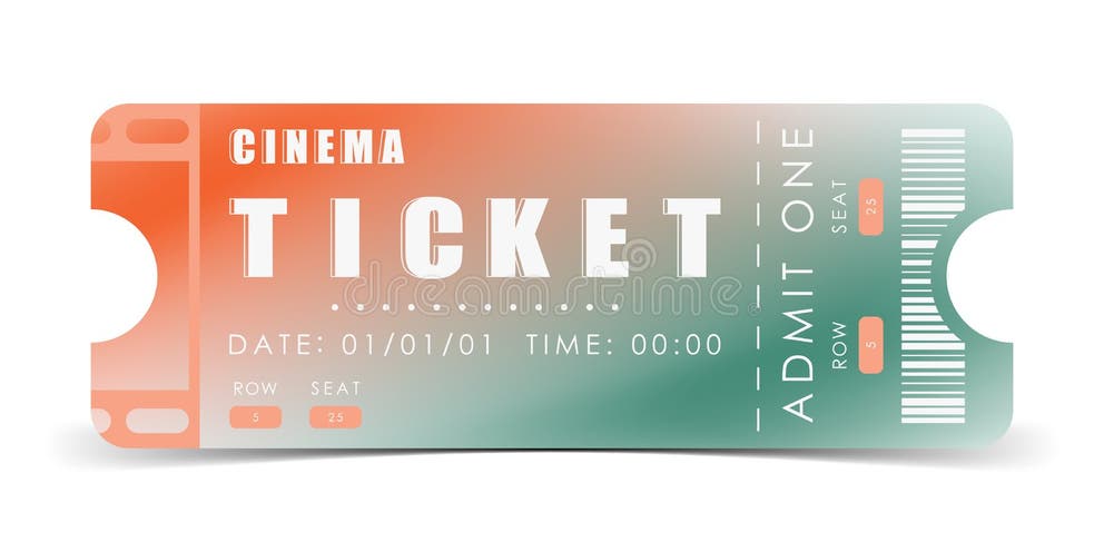 Cinema Ticket Design. Ticket Design Template. Vector. Stock Vector ...
