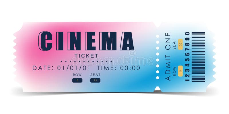 Cinema Ticket Design. Ticket Design Template. Vector Illustration ...