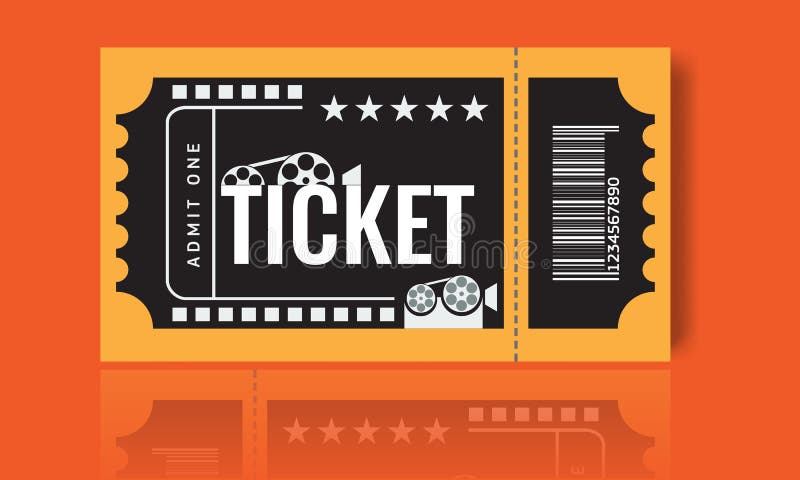 Ticket Sample. Ticket Design Template. Vector Illustration. Stock ...