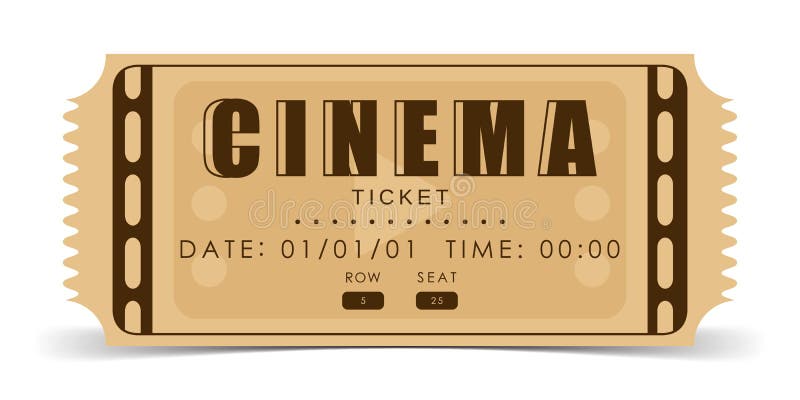 Cinema Ticket Template. Ticket Design Template. Vector. Stock Vector ...