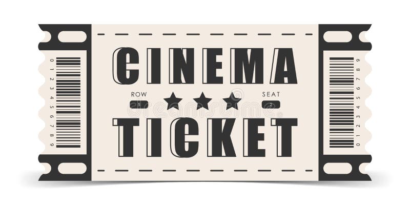 Cinema Ticket Template. Modern Ticket Card Template. Vector ...