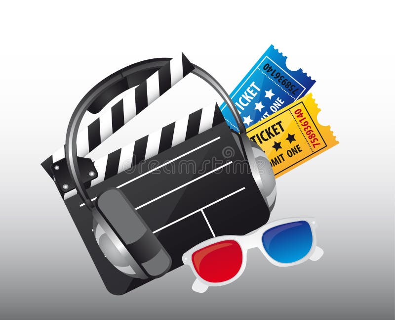 Cinema vector stock vector. Illustration of event, clapper - 24357554