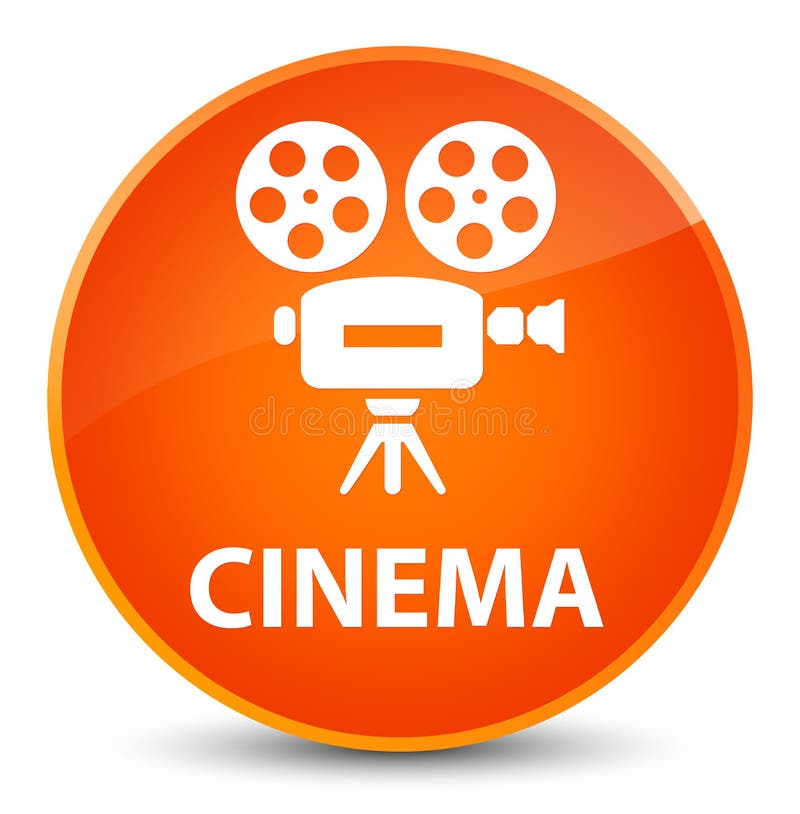 Cinema (video Camera Icon) Elegant Orange Round Button Stock ...