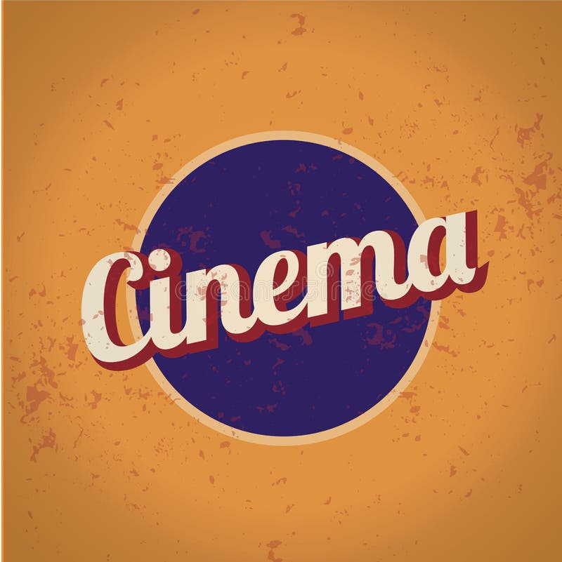 Vintage cinema sign stock vector. Illustration of 1950s - 34252121