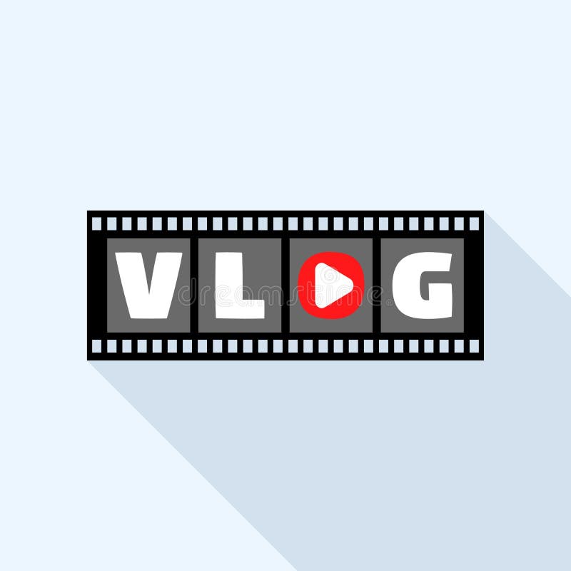 Cinema Vlog Logo, Flat Style Stock Vector - Illustration of modern ...