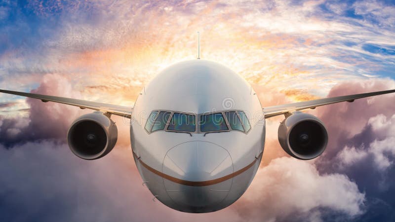 Cinemagraph Continuous Loop Animation of Airplane Flying Stock Footage ...