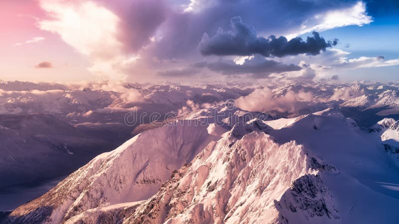 Cinemagraph Continuous Loop Animation. Beautiful Aerial Landscape View ...