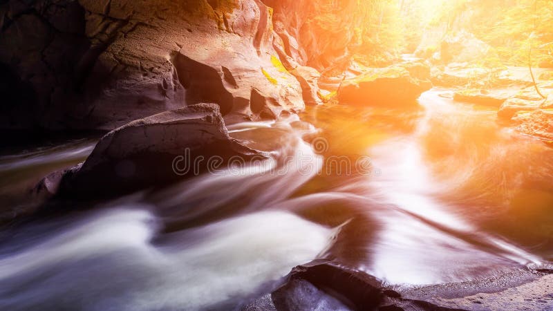 Cinemagraph Continuous Loop Animation of Beautiful River in a Cave ...